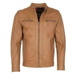 Bikerjacke JCC "EL101" Gr. 48, braun (camel) Herren Jacken