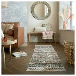 Teppich FLAIR RUGS "Camino Abstraktes" Teppiche Gr. B: 60cm, 8mm, L: 230cm, orange Abstraktes Teppich