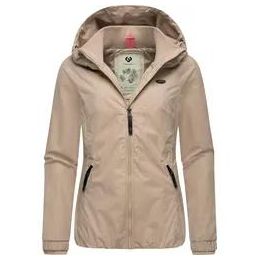 Outdoorjacke Ragwear "Dizzie" Gr. XL (42), braun (latte macchiato) Damen Jacken stylische Übergangsjacke mit großer Kapuze