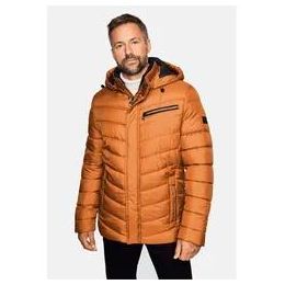 Steppjacke NEW CANADIAN Gr. 64, braun (karamell) Herren Jacken mit Fleece-Einsatz am Innenkragen