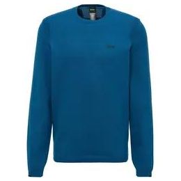 Rundhalspullover BOSS Green "Ever-X_CN" Gr. M, blau (open blue494) Herren Pullover mit Rundhalsausschnitt