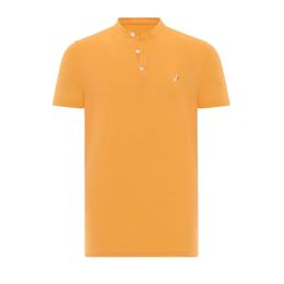 Moxx Paris Polo Neck T-Shirt Herren Gr&ouml;&szlig;e S hellorange / wei&szlig;