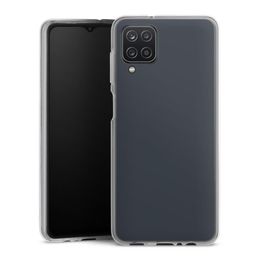 DeinDesign Galaxy A12 Handy Silikon H&uuml;lle Case transparent Handyh&uuml;lle Anthracite Unicoloured Grey Silikon Case