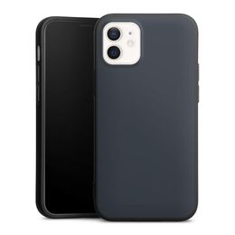 DeinDesign iPhone 12 mini Handy Premium Silikon H&uuml;lle Handyh&uuml;lle schwarz Case Anthracite Grey Unicoloured Silikon Premium Case