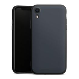 DeinDesign iPhone Xr Handy Premium Silikon H&uuml;lle Handyh&uuml;lle schwarz Case Anthracite Grey Unicoloured Silikon Premium Case