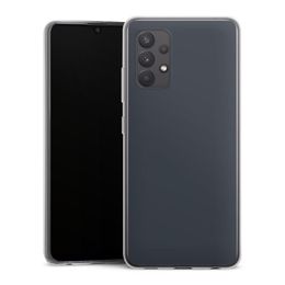 DeinDesign Galaxy A32 4G Handy Silikon H&uuml;lle Case transparent Handyh&uuml;lle Anthracite Grey Unicoloured Silikon Case