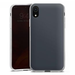 DeinDesign iPhone Xr Handy Silikon H&uuml;lle Case transparent Handyh&uuml;lle Anthracite Grey Unicoloured Silikon Case