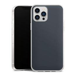 DeinDesign iPhone 13 Pro Max Handy Silikon H&uuml;lle Case transparent Handyh&uuml;lle Anthracite Grey Unicoloured Silikon Case