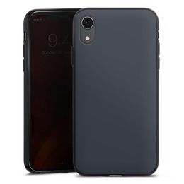 DeinDesign iPhone Xr Handy Silikon H&uuml;lle Case schwarz Handyh&uuml;lle Anthracite Grey Unicoloured