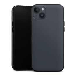 DeinDesign iPhone 14 Plus Handy Silikon H&uuml;lle Case schwarz Handyh&uuml;lle Anthracite Grey Unicoloured