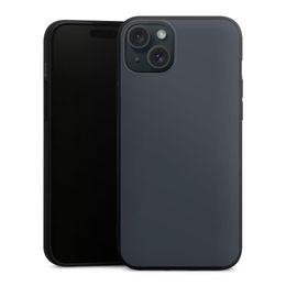 DeinDesign iPhone 15 Plus Handy Premium Silikon H&uuml;lle Handyh&uuml;lle schwarz Case Anthracite Grey Unicoloured Silikon Premium Case