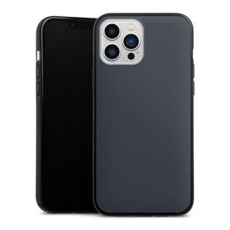 DeinDesign iPhone 13 Pro Max Handy Silikon H&uuml;lle Case schwarz Handyh&uuml;lle Anthracite Grey Unicoloured