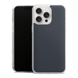 DeinDesign iPhone 15 Pro Max Handy Silikon H&uuml;lle Case transparent Handyh&uuml;lle Anthracite Grey Unicoloured Silikon Case