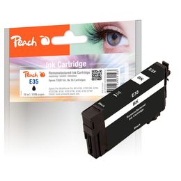 Peach Tintenpatrone schwarz ersetzt Epson T3581, No. 35 bk