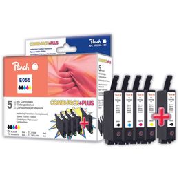 Peach Spar Pack Plus Tintenpatronen ersetzt Epson T0556, T0551