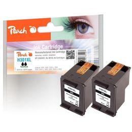 Peach 2 x Druckköpfe schwarz ersetzt HP No. 301XL bk*2