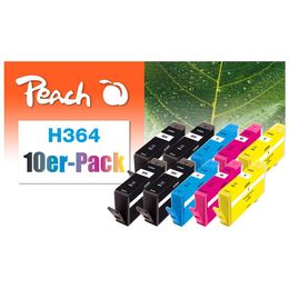 Peach 10er-Pack Tintenpatronen ersetzt HP No. 364