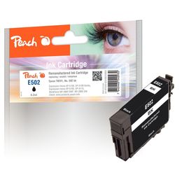 Peach Tintenpatrone schwarz ersetzt Epson No. 502BK