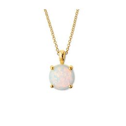 Tchibo 925 Silber Kette mit synthetischem Opal - Weiss