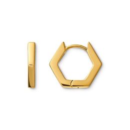 Tchibo 925 Silber Creolen Hexagon - Gold