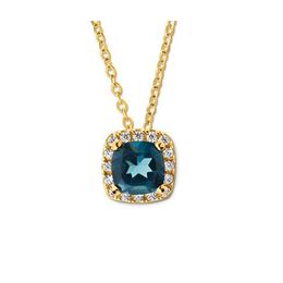 Tchibo 375 Gold Kette Topas London Blue - Weiss