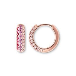 Tchibo 925 Silber Creolen pavé - Rosa