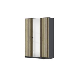 Drehtürenschrank Genua - grau - 136 cm - 197 cm - cm 54,0 - Sconto