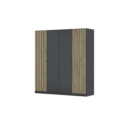 Drehtürenschrank Genua - grau - 181 cm - 197 cm - cm 54,0 - Sconto