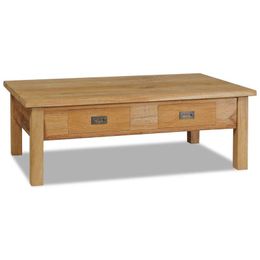 vidaXL - Couchtisch Massivholz Teak 100x60x35 cm