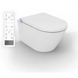 Dusch-wc pro+ 1102 - Smarte Technik, Gesäß- und Ladydusche, Warmlufttrockner, SoftClose-Sitz, Nachtlicht, 180°-Vortex-Spülung - Bernstein