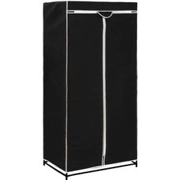 vidaXL - Kleiderschrank Schwarz 75×50×160 cm