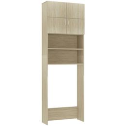 vidaXL - Waschmaschinenschrank Sonoma-Eiche 64x25,5x190 cm Holzwerkstoff