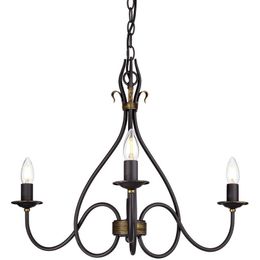 Elstead - Windermere - Multi Arm Chandelier 3 Light Rust, Gold Finish - Farben nicht enthalten, E14