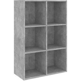 Bücherregal/Sideboard Betongrau 66x30x98 cm Holzwerkstoff vidaXL