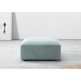 Polsterhocker RAUM.ID "Cushid" Hocker Gr. B/H/T: 82cm x 39cm x 82cm, Cord, blau (bleu) Passend zur Serie Cushid