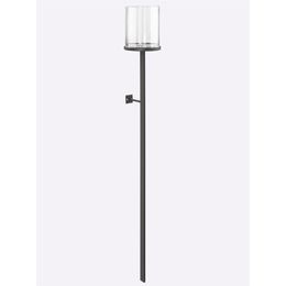 Windlicht HEINE HOME Kerzenhalter Gr. B/H/T: 21,5cm x 160,5cm x 24,5cm, braun (schwarzbraun)