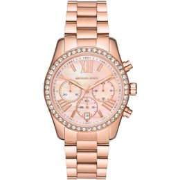 Chronograph Michael Kors "Lexington, MK7242" Armbanduhren rosegold (roségoldfarben) Damen Quarzuhr, Armbanduhr, Damenuhr, Stoppfunktion, Edelstahlarmband