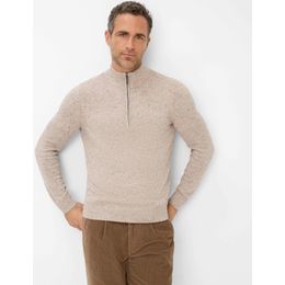 Strickpullover Brax "Style STEFFEN", Herren, Gr. L (52), beige (dunkelbeige), 40% Polyamid, 30% Wolle, 30% Viskose, Pullover