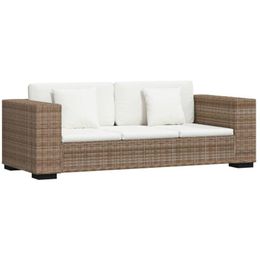 3-Sitzer Sofa Echtes Rattan vidaXL