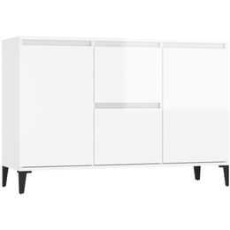 Sideboard Hochglanz-Weiß 104x35x70 cm Holzwerkstoff vidaXL