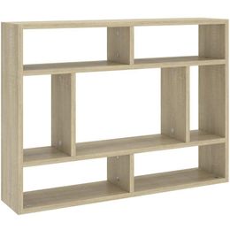 vidaXL - Wandregal Sonoma-Eiche 75x16x55 cm Holzwerkstoff