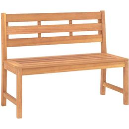 vidaXL - Gartenbank 114 cm Massivholz Teak