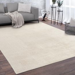 Teppich, Kurzflor-Teppich Für Wohnzimmer, Soft, Weich, Waschbar, In Beige 100x200 cm - Paco Home