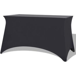 vidaXL - Stretch-Tischhusse 2 Stk. 243 x 76 x 74 cm Anthrazit