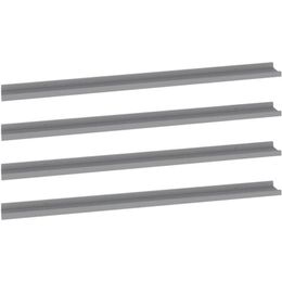 Wandregale 4 Stk. Grau 115x9x3 cm vidaXL