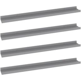 Wandregale 4 Stk. Grau 80x9x3 cm vidaXL