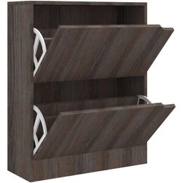 Les Tendances - Schuhschrank mit 2 Türen Grau Sonoma-Eiche 59x24x74 cm vidaXL