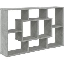 vidaXL - Wandregal Betongrau 85x16x52,5 cm Holzwerkstoff