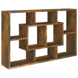 vidaXL - Wandregal Räuchereiche 85x16x52,5 cm Holzwerkstoff