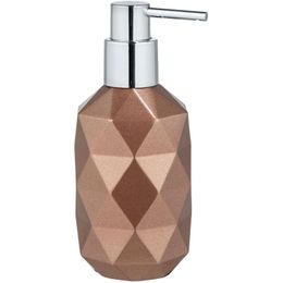 Wenko Seifenspender Lanciano Bronze, Für bis zu 200 ml Flüssigseife, Kupfer, Polyresin bronze